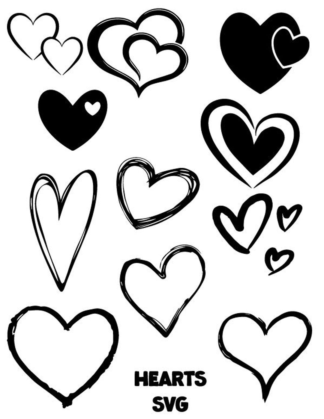 Variety of Hearts Svg File for Sublimation Heat Press and Laser ...