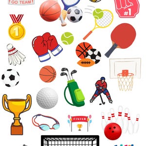 Sports Clipart: PNG JPG Templates for Cricut, Canva (digital Download ...