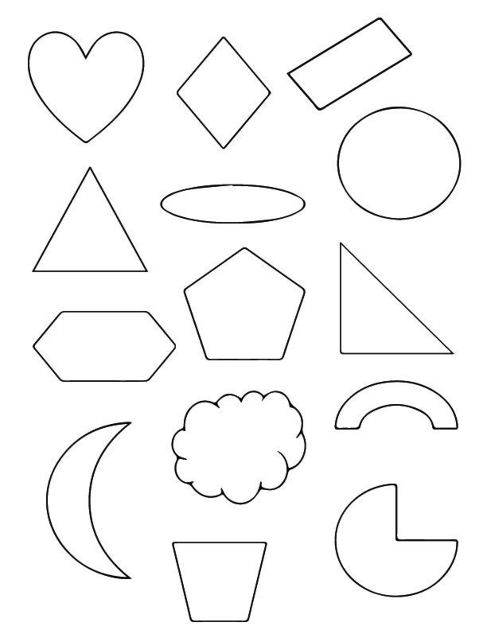 Shapes SVG PNG Clipart Colouring Sheet Scrapbooking Children's ...