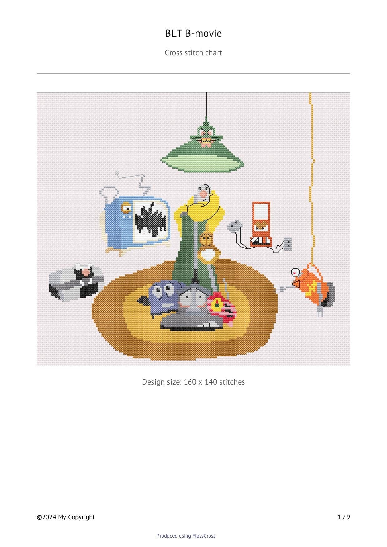 Brave Little Toaster Cross Stitch Pattern, PDF Files, 160x140 - Etsy