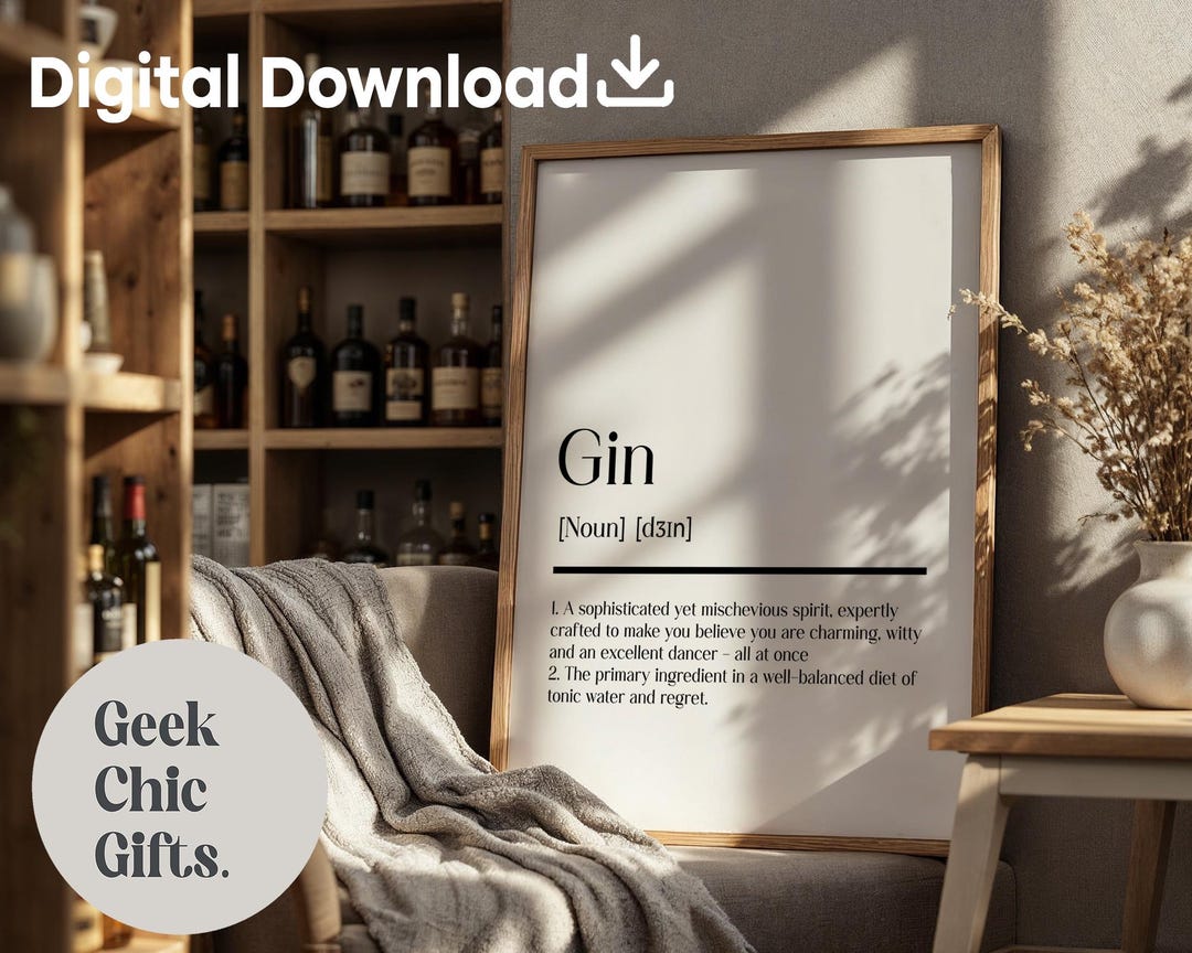 Gin Definition Print - Dictionary Print - Definition Print - Gin Lover ...