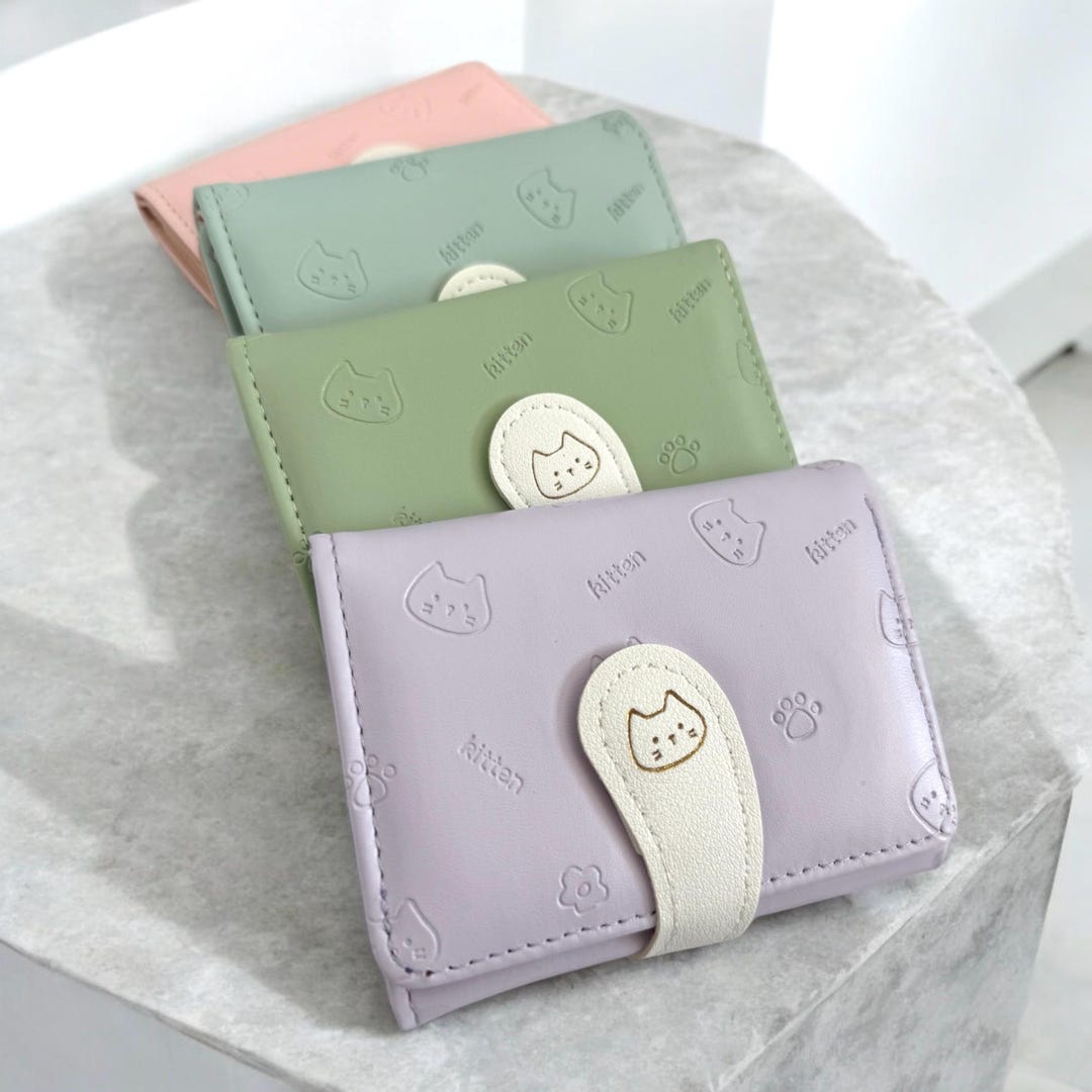 Custom Kitty Wallets for Kids - Personalized With Sparkling Initials ...