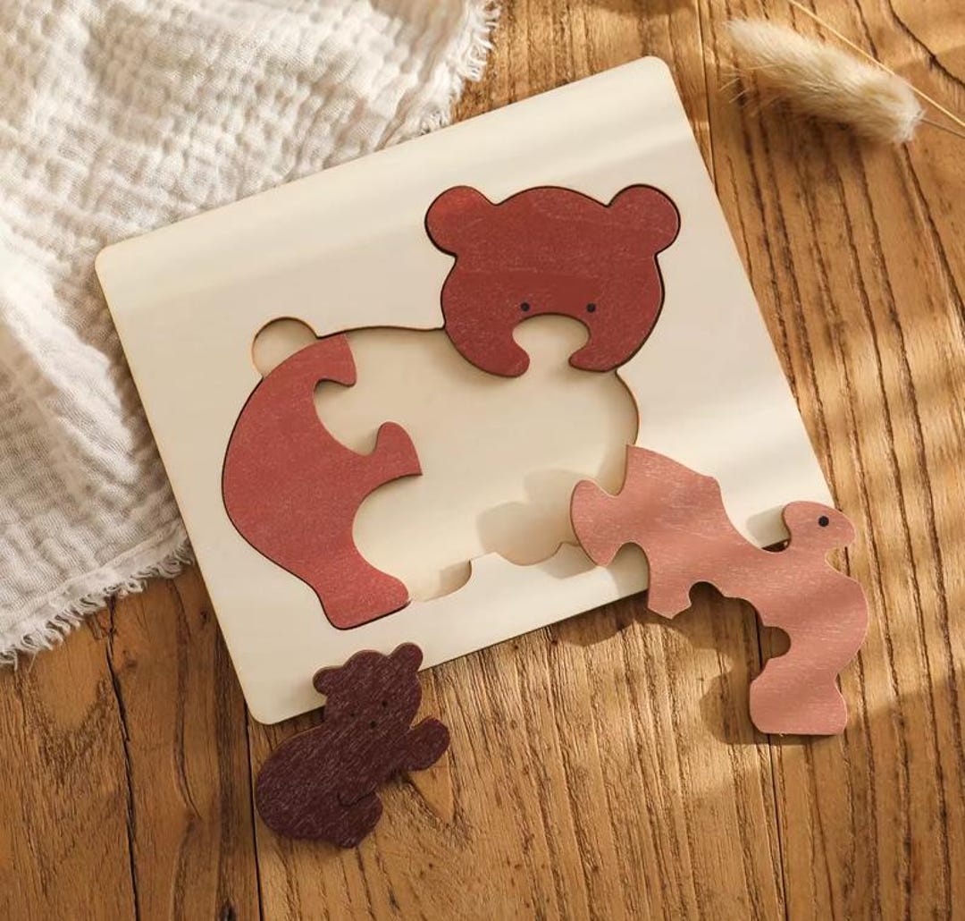 Custom Wooden Animal Puzzles for Toddlers - Educational and Fun 3D ...
