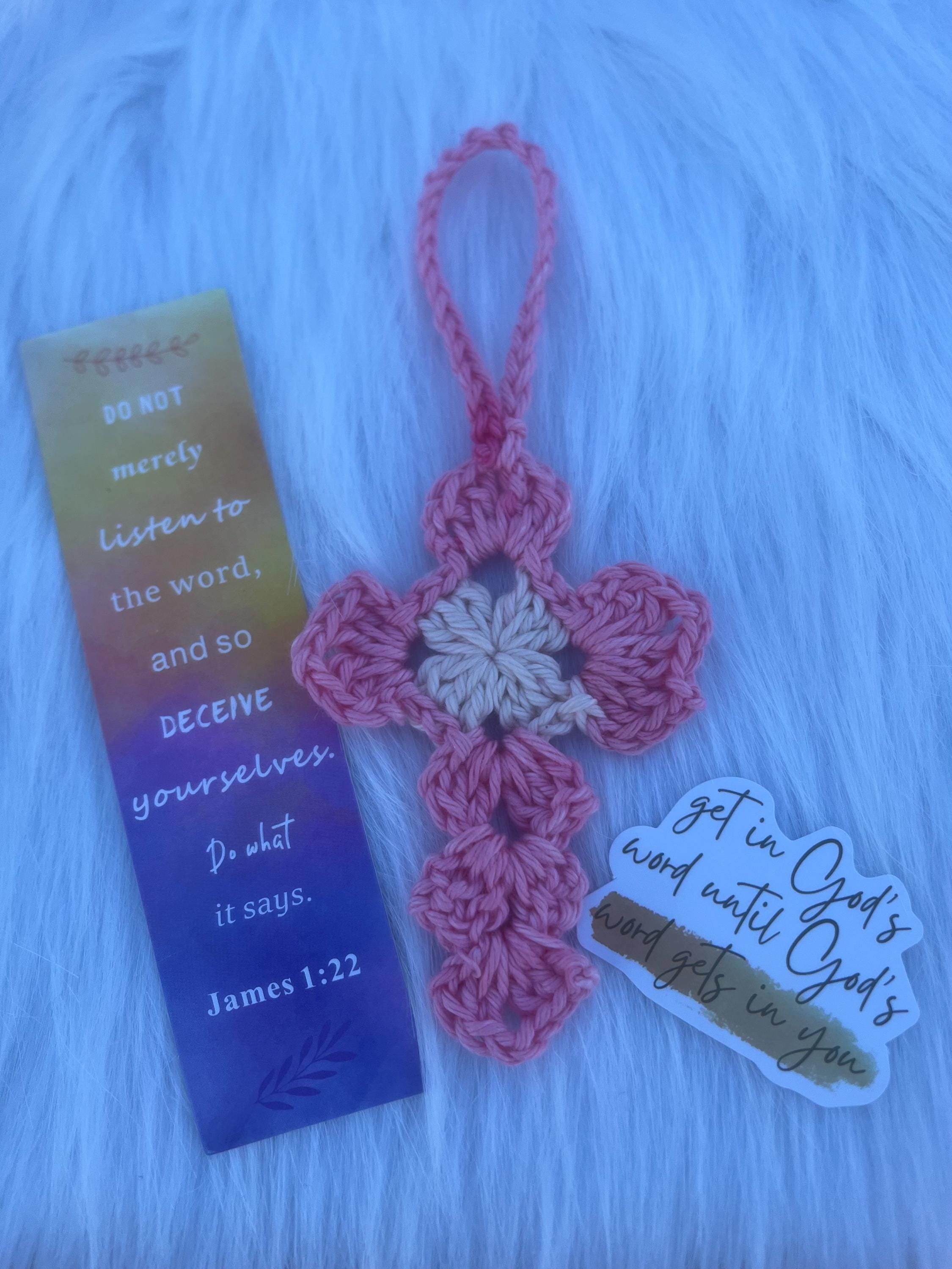 Custom Bible Bookmark Unique Crochet Bookmark Cross Bookmark Sticker ...