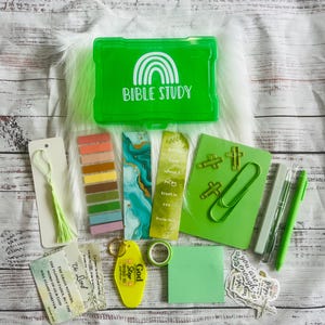 Green Stationary Bible Study Box | Bible Accessories | Faith Based ...