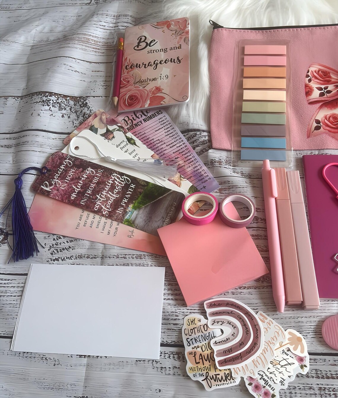 Pink Bow Bible Study Box Bible Accessories Faith Based Bible Study ...