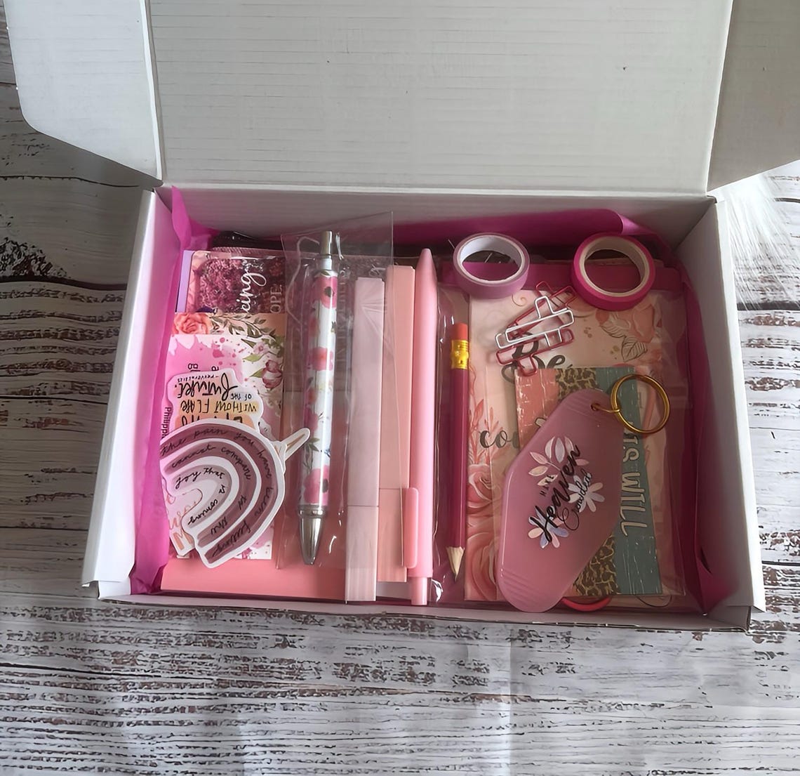 Pink Bow Bible Study Box Bible Accessories Faith Based Bible Study ...