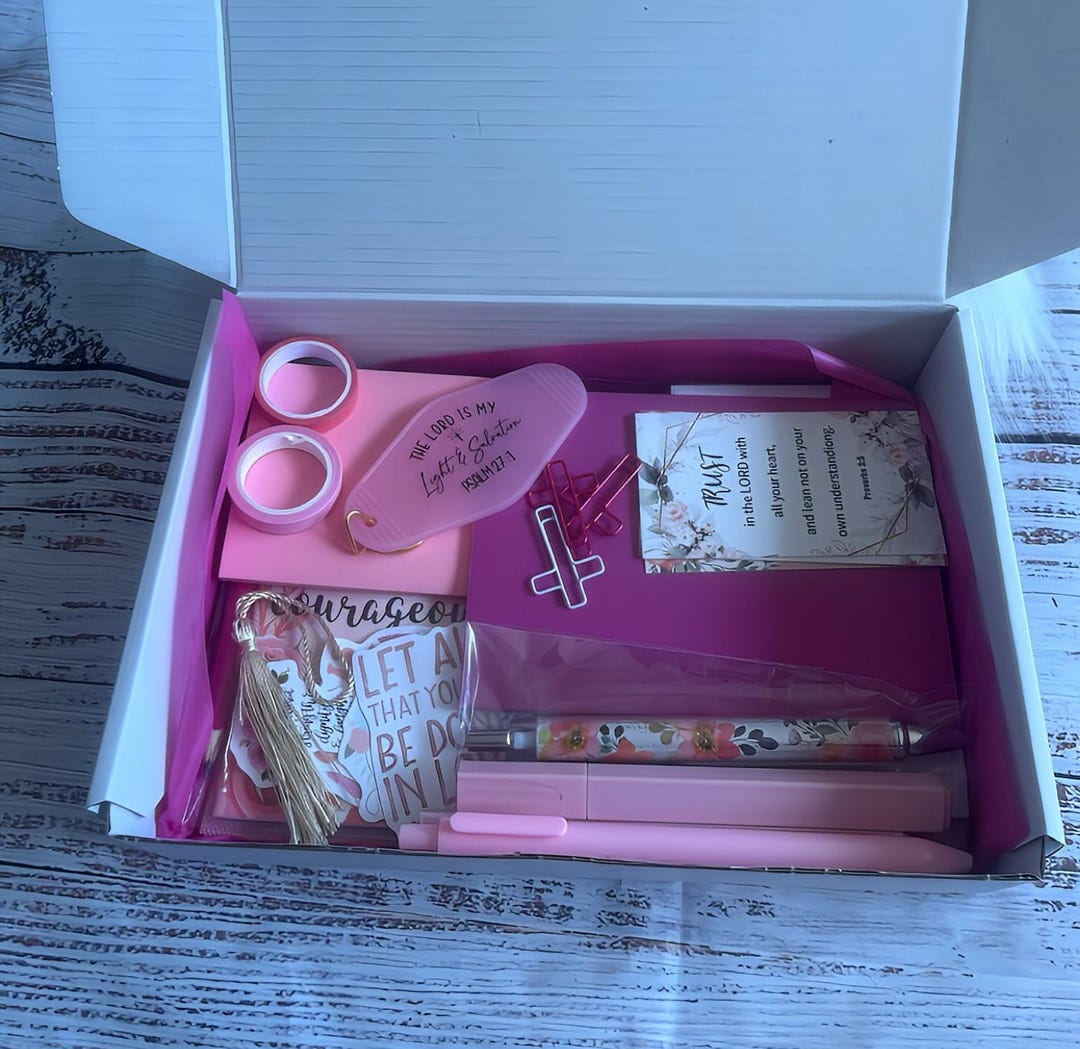 Pink Bow Bible Study Box | Bible Accessories | Faith Based Bible Study ...