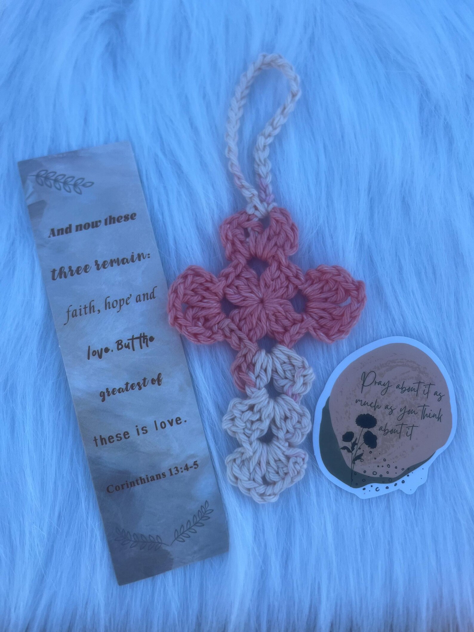 Custom Bible Bookmark Unique Crochet Bookmark Cross Bookmark Sticker ...