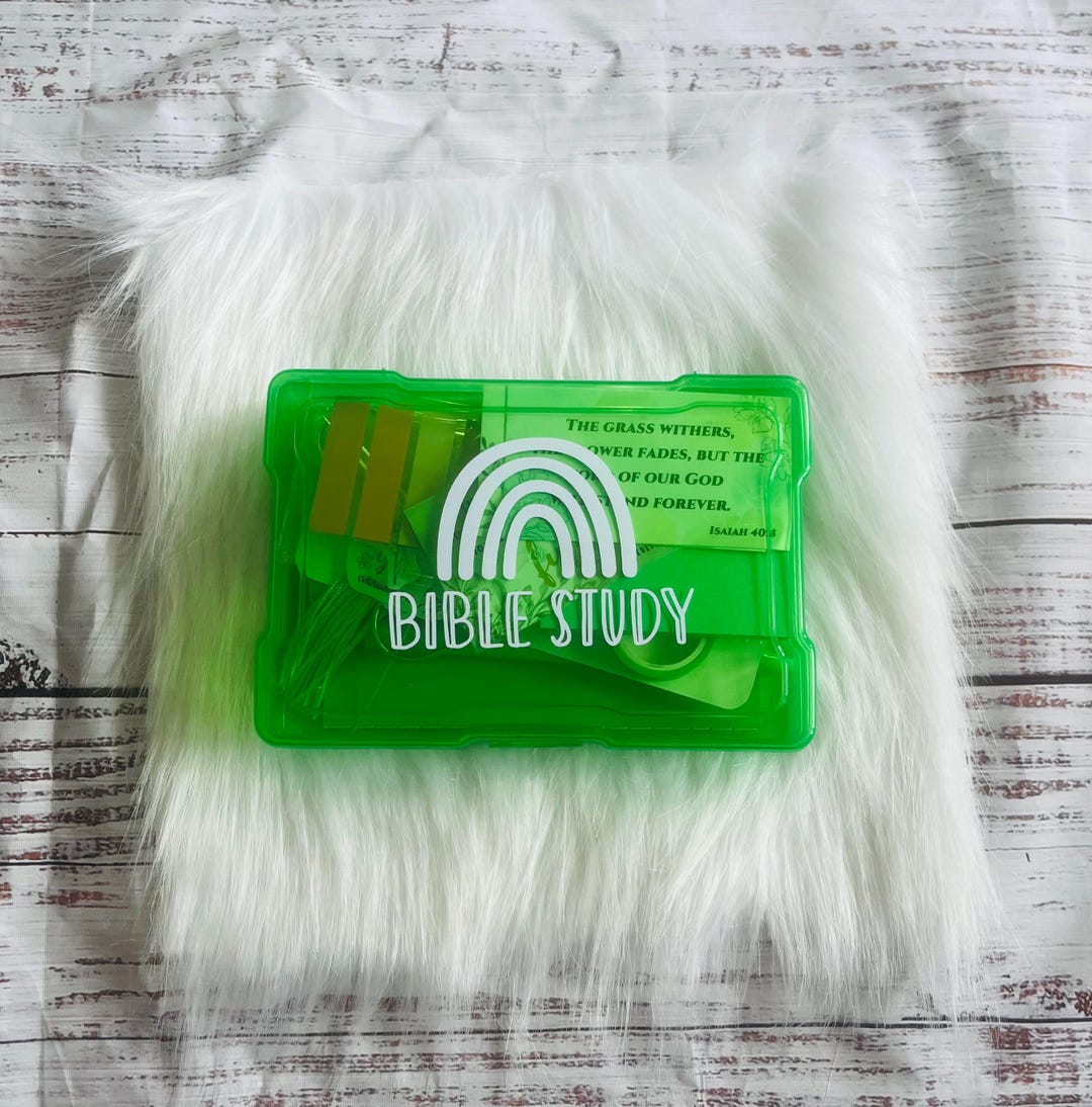 Green Stationary Bible Study Box | Bible Accessories | Faith Based ...