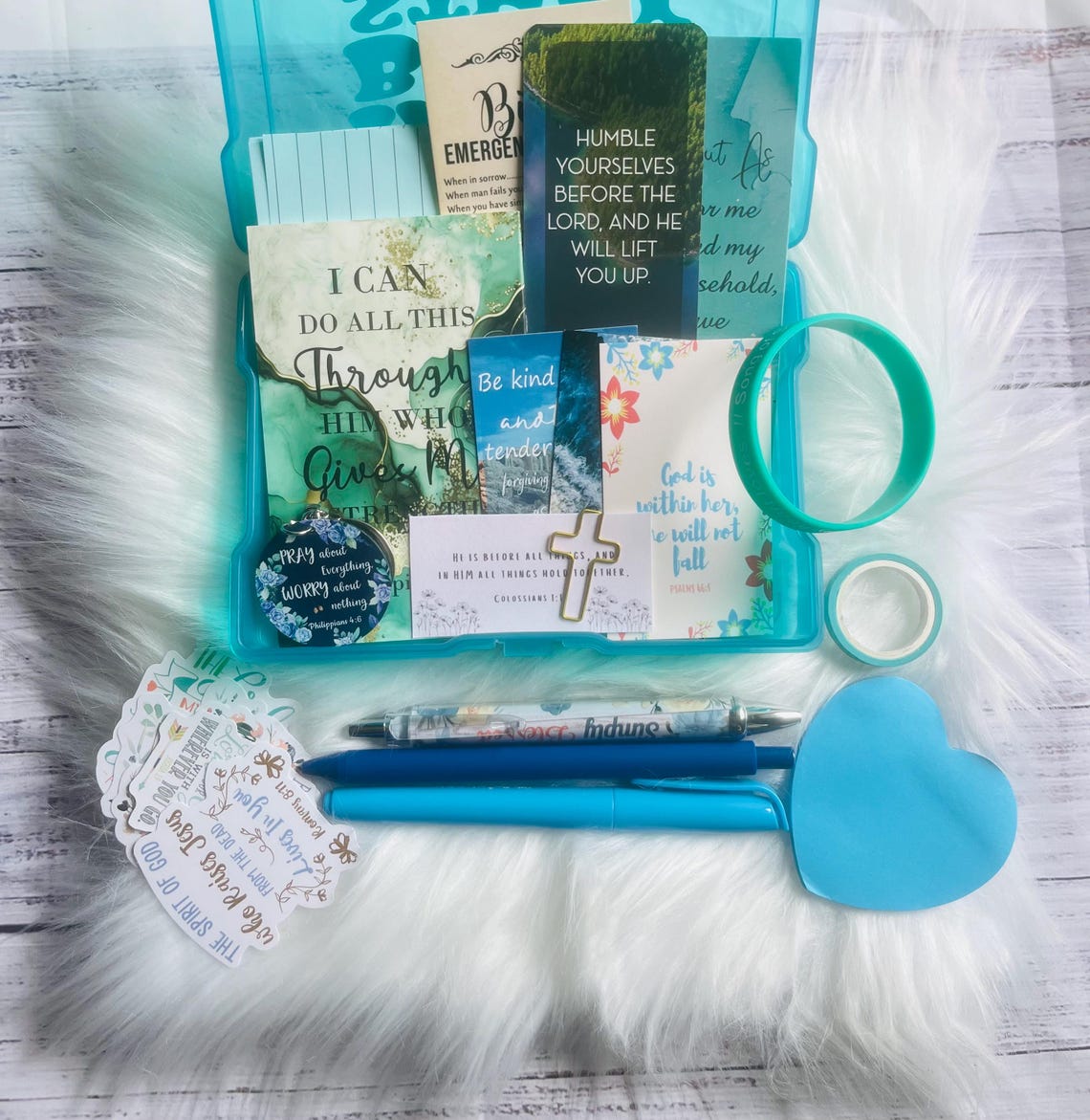 Stationary Bible Study Box | Bible Accessories | Faith Based Bible Study | Christian Study Kit ...