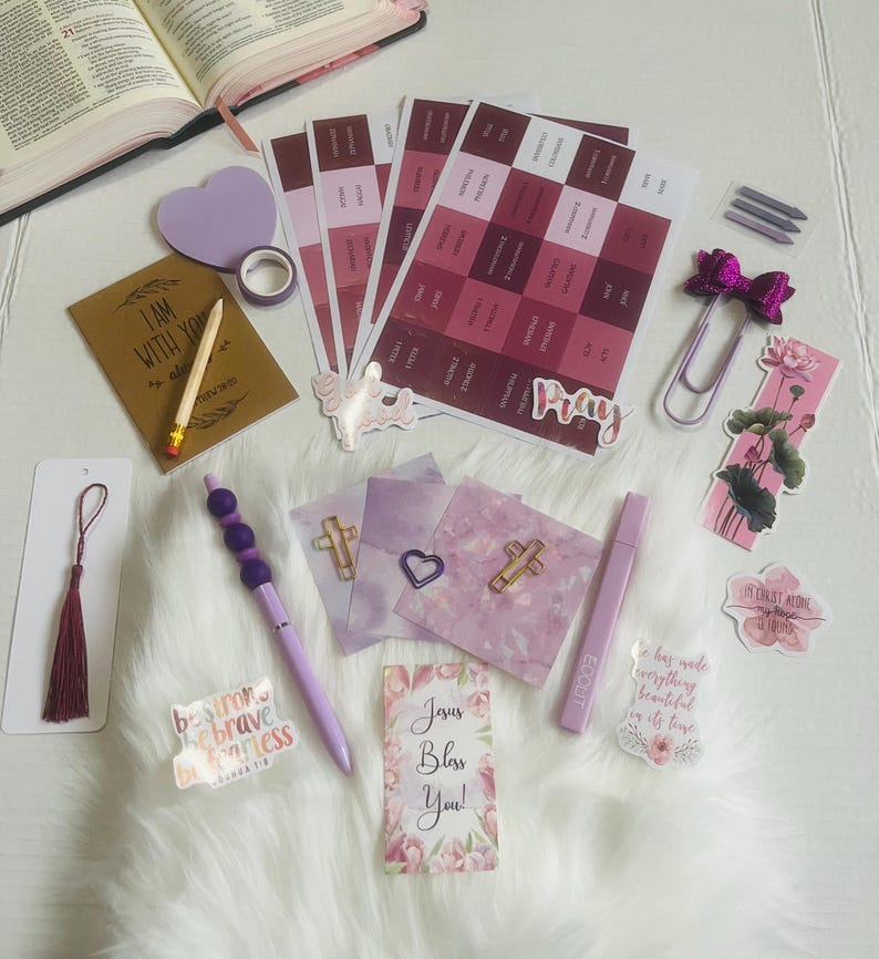 Bible Study Kit Bible Tabs Bookmark Sticker Faith Based Bible Study ...