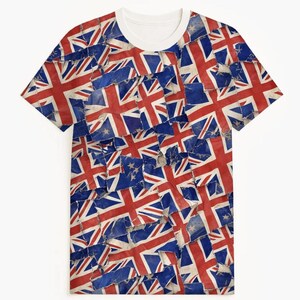 British Flag Seamless Pattern Union Jack Digital Paper UK Fabric Print ...