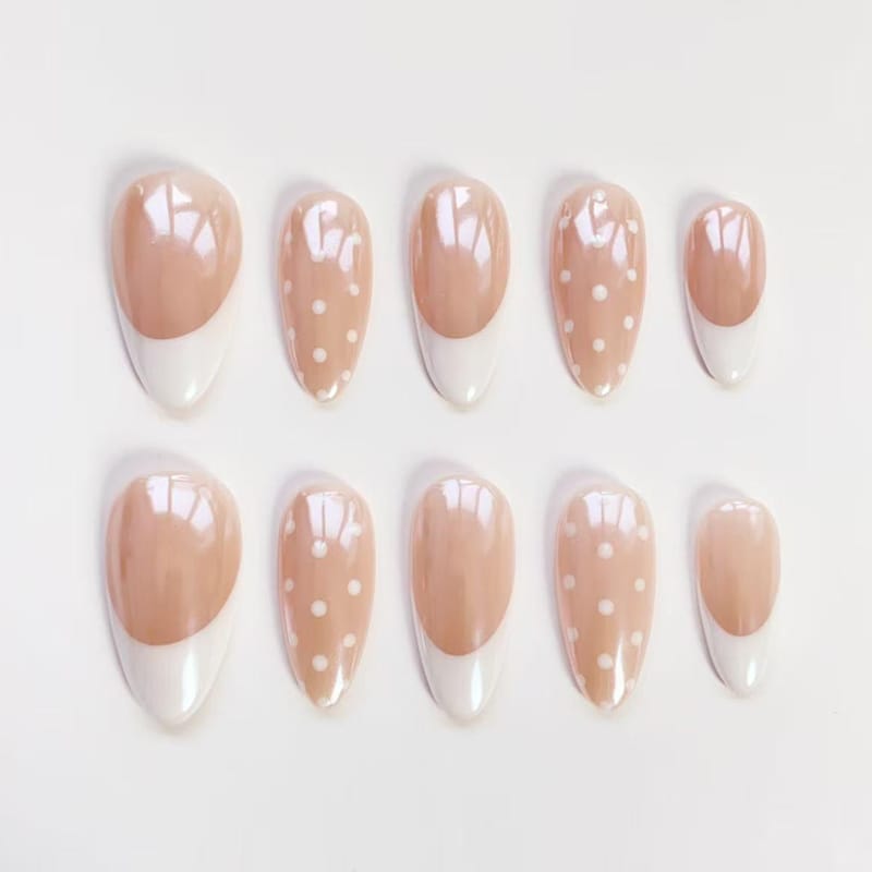 Chrome Polka Dots Nails - Etsy