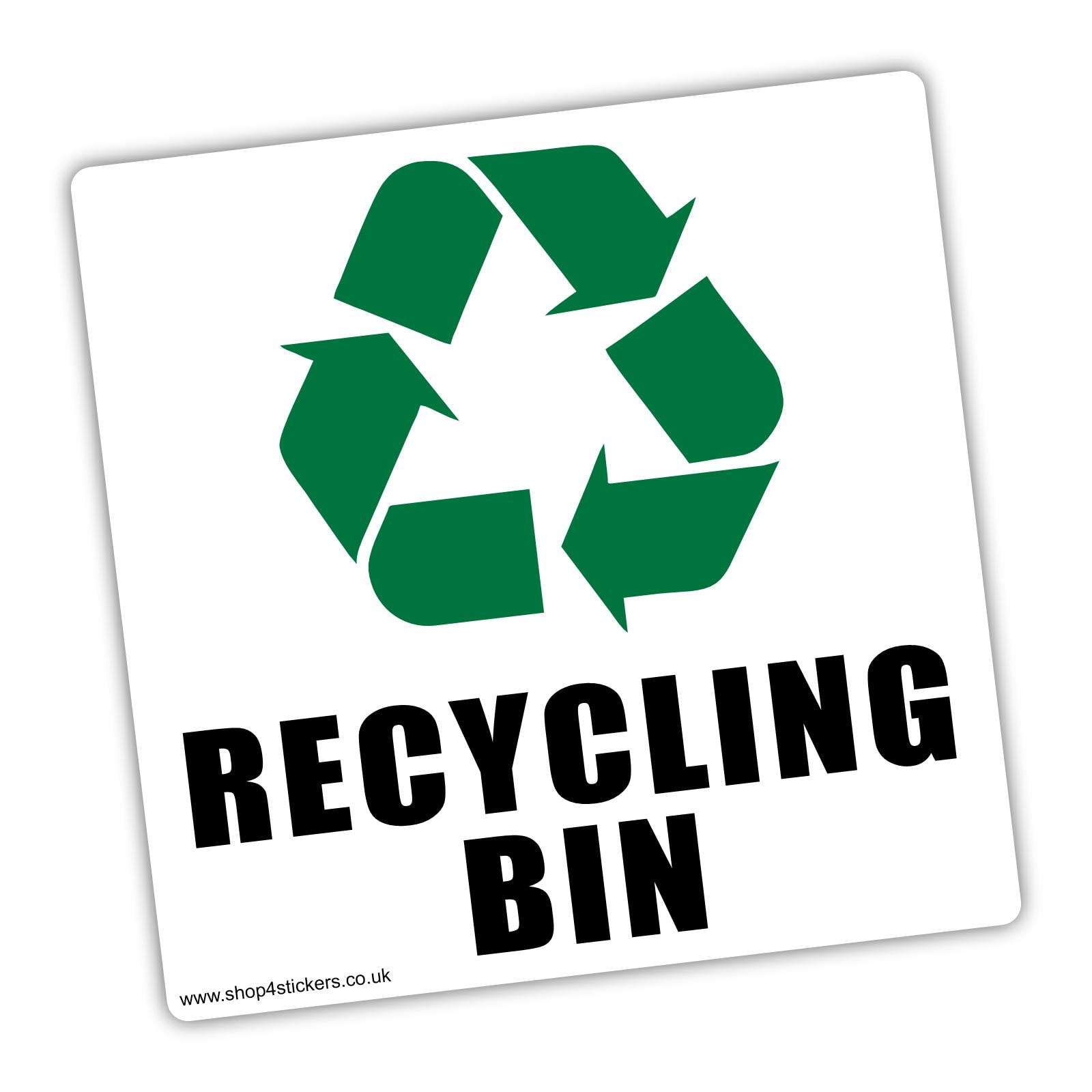 1 X Sticker Recycling Bin Environment Recycle Eco-friendly Logo Sign ...