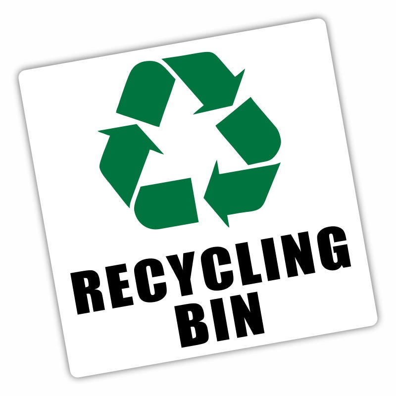 1 Recycling Decal - Etsy UK