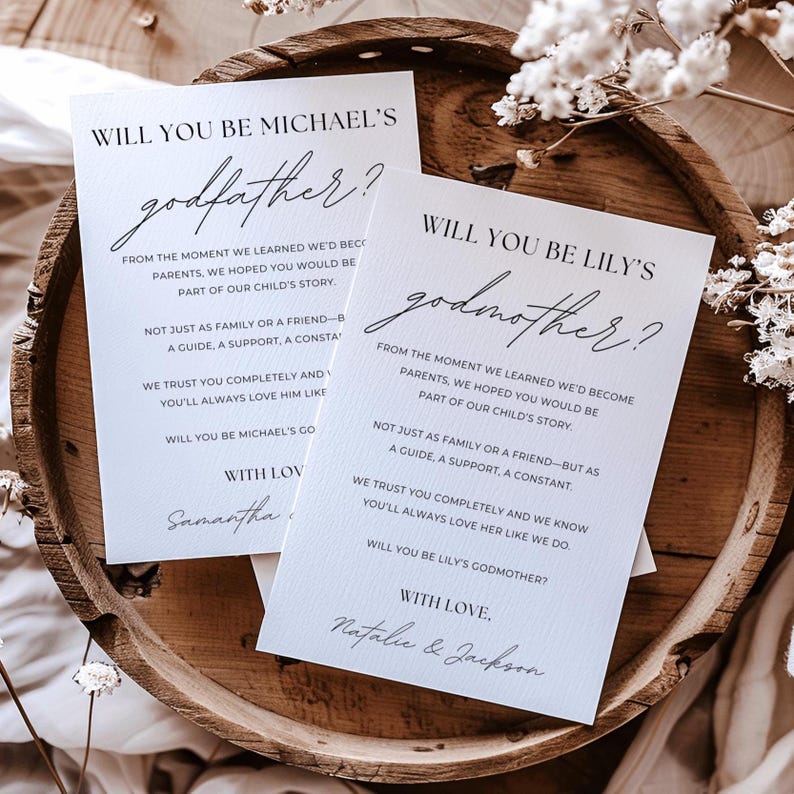 Godparent Proposal, Godmother Proposal, Godfather Proposal, Printable ...