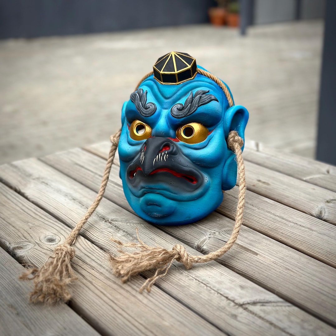 Karasu Tengu Mask – Hand-painted Japanese Demon Mask | 3D Printed ...
