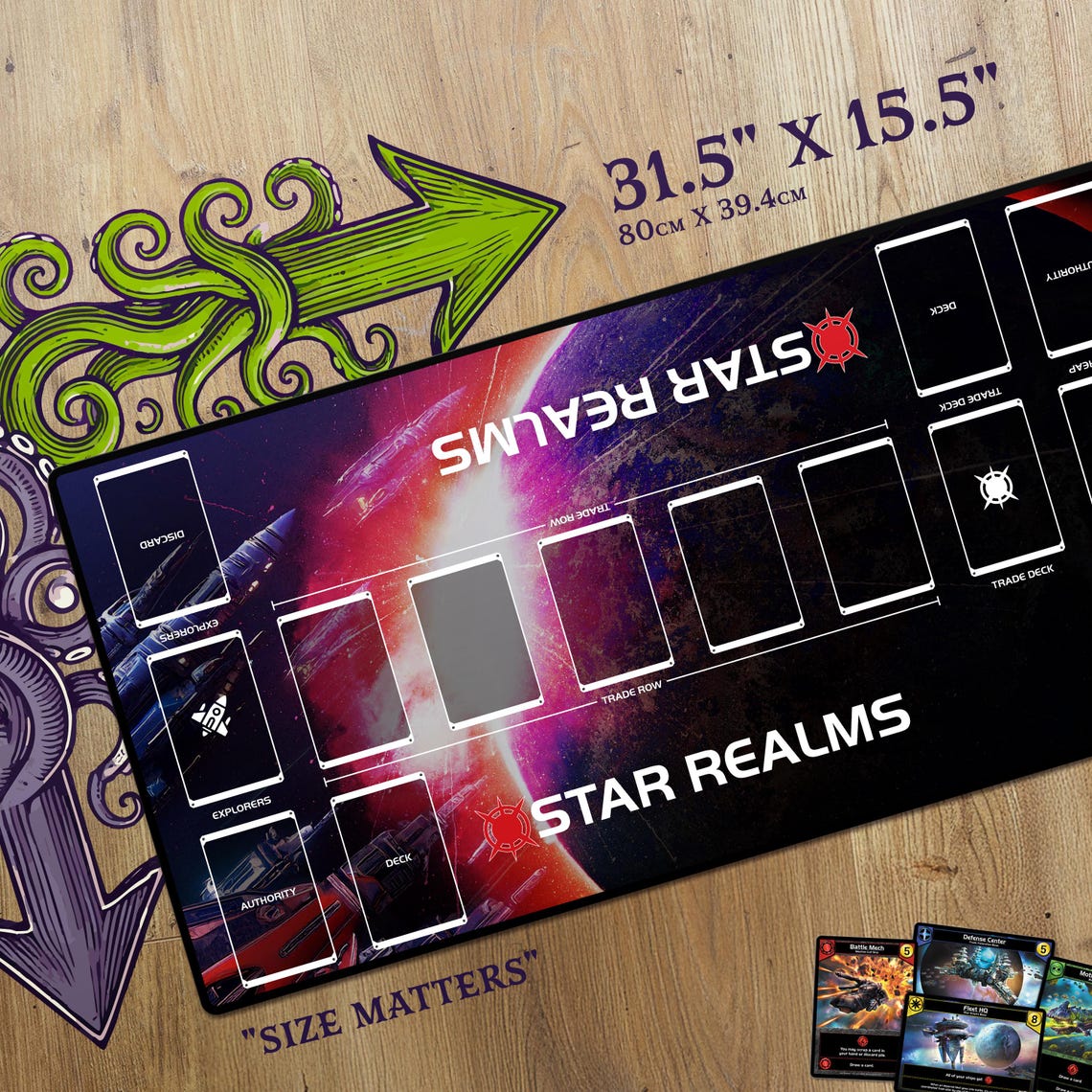 Star Realms Playmat | Epic Space-themed Tabletop Game Mat | Large 31 ...