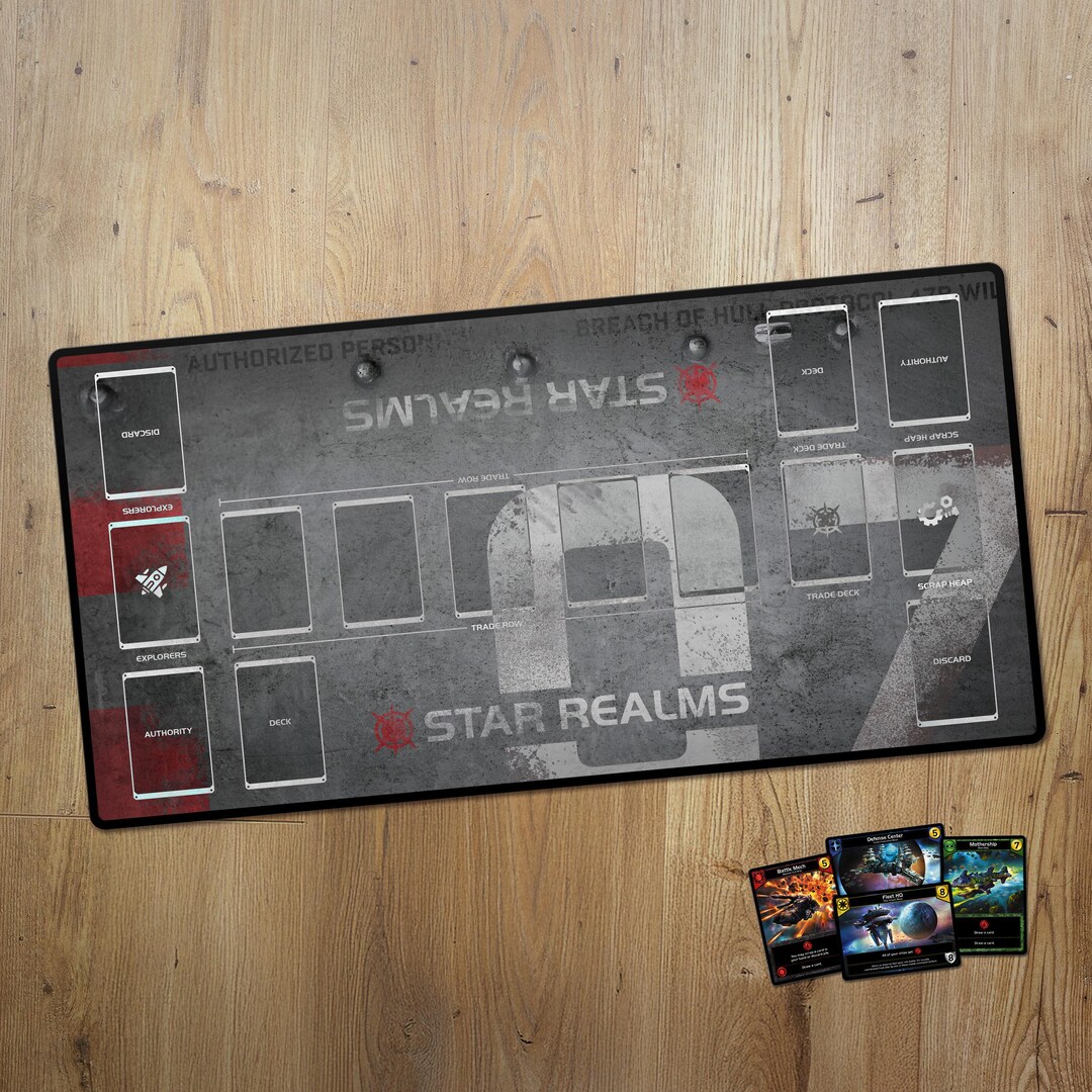 Star Realms Playmat | Starship Metal-themed Tabletop Game Mat | Large ...
