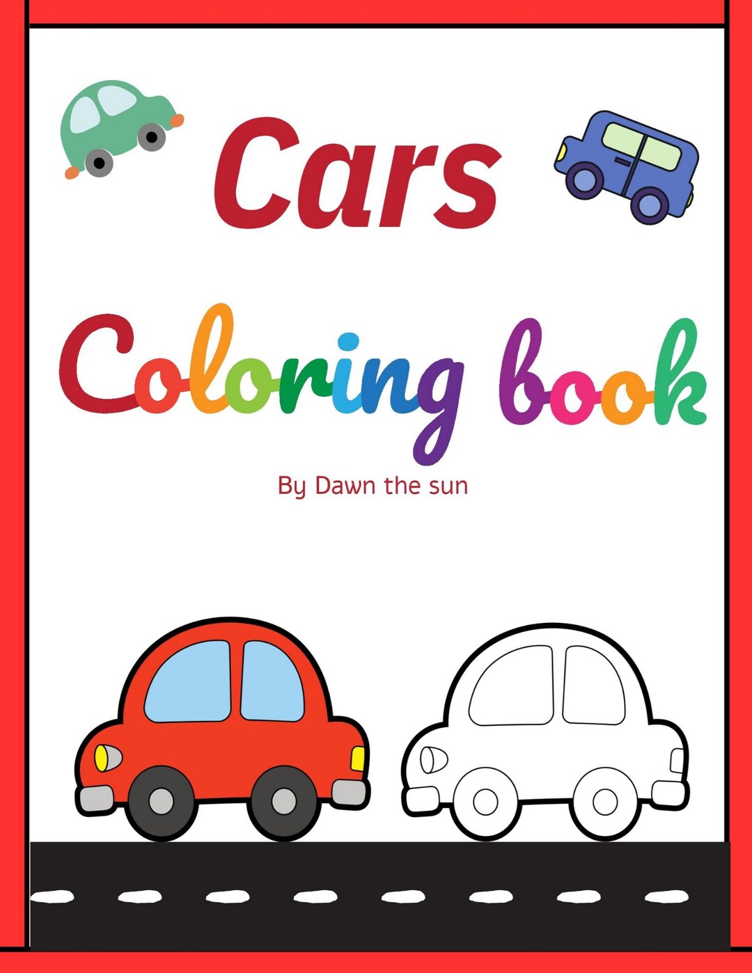 Cars Coloring Book for Kids printable - Etsy