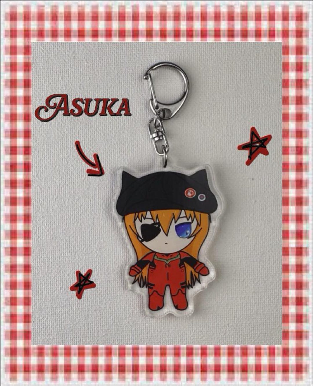 Asuka Langley Inspired Acrylic Keychain - Etsy