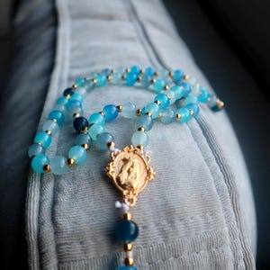 Blue Mother Mary Rosary - Etsy Canada