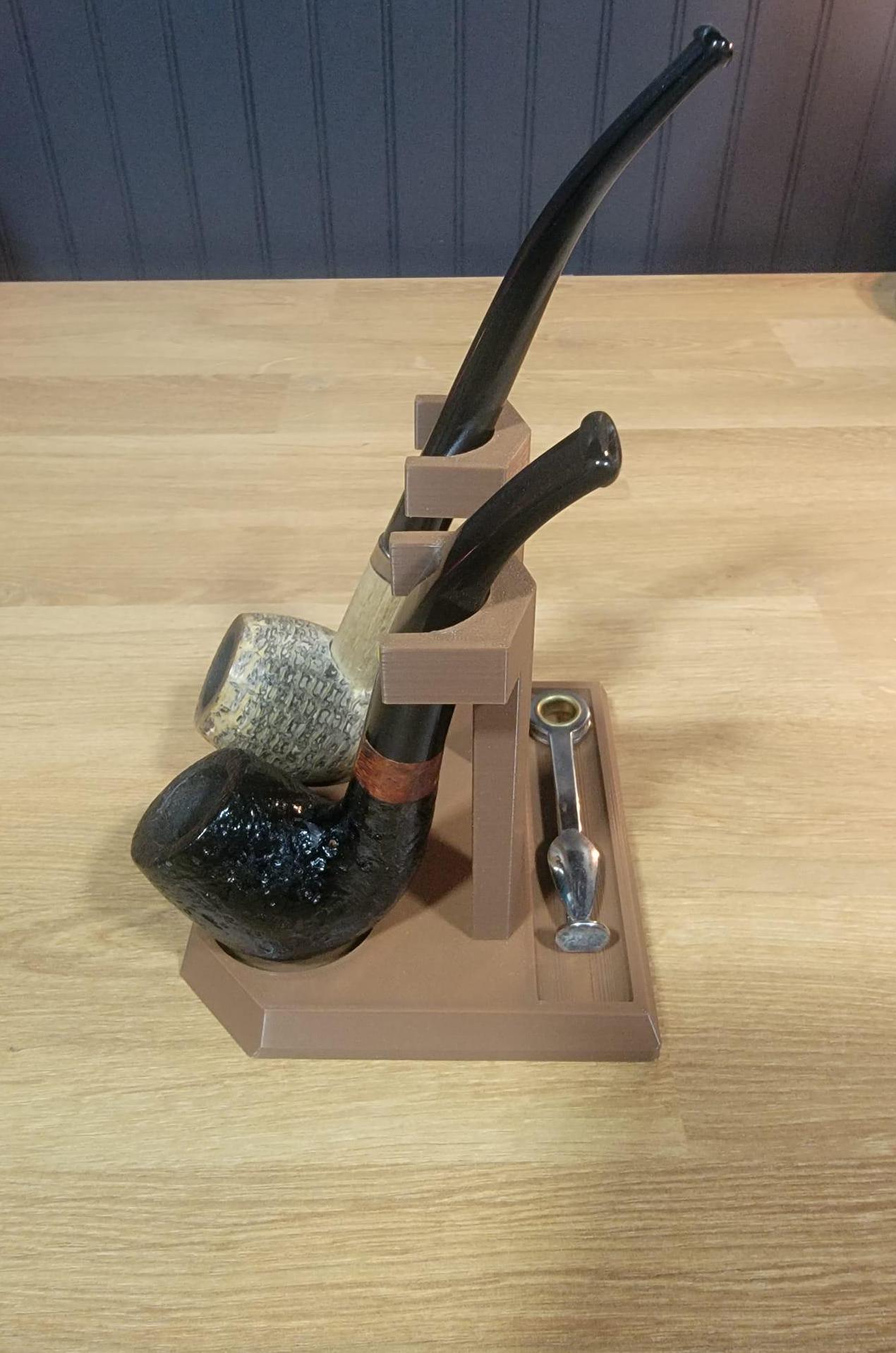 Pipe Stand for 2 Tobacco Pipes - Pipe Rack - Tobacco Pipe Rack for 2 ...