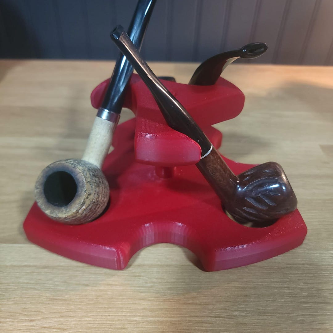 Pipe Stand for 3 Tobacco Pipes - Pipe Rack - Tobacco Pipe Rack for 3 ...