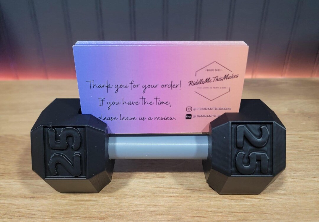 Dumbbell Business Card Holder, Gym Gift, Fitness Trainer Desk Accessory ...