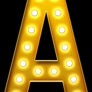 Font- Retro Marquee Light-up Font- Vintage Style Digital Letters for ...