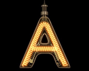 Font- Retro Marquee Light-up Font- Vintage Style Digital Letters for ...