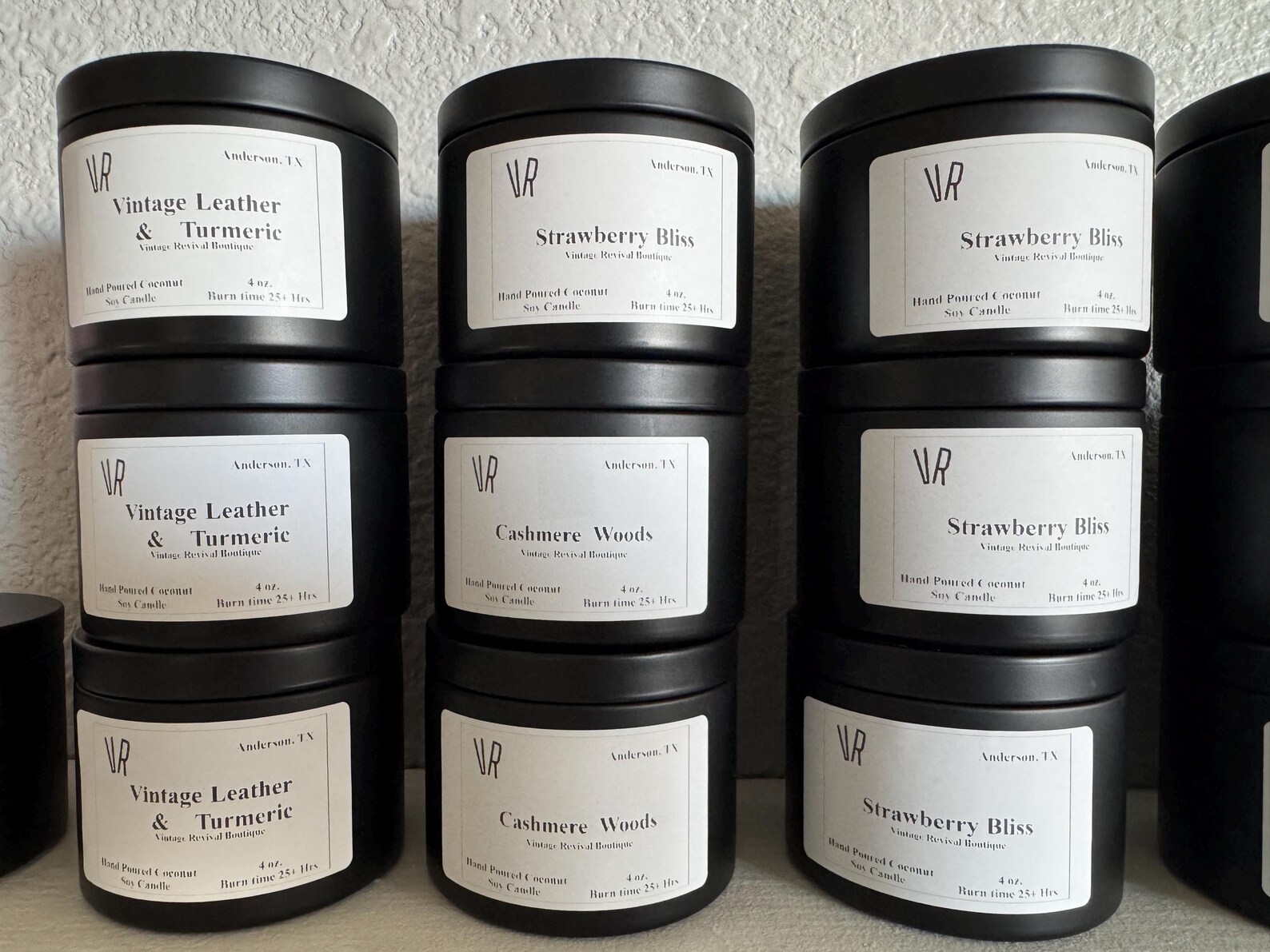 YOUR CHOICE! Gift Box Set- Includes 4 Scented Soy Candles With Wood ...