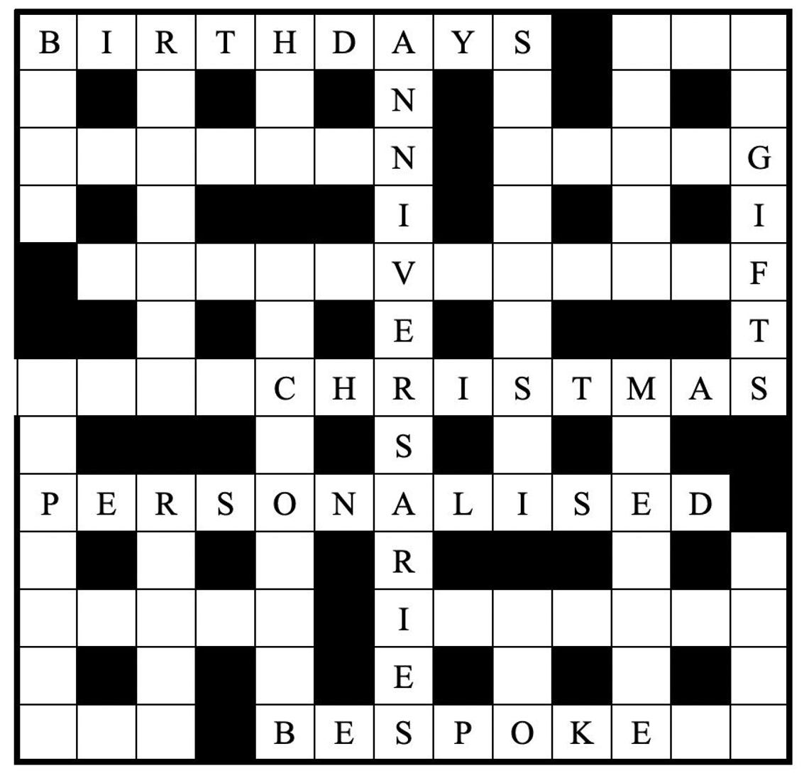 Personalised Crossword Puzzle, Custom-made Digital Download - Etsy