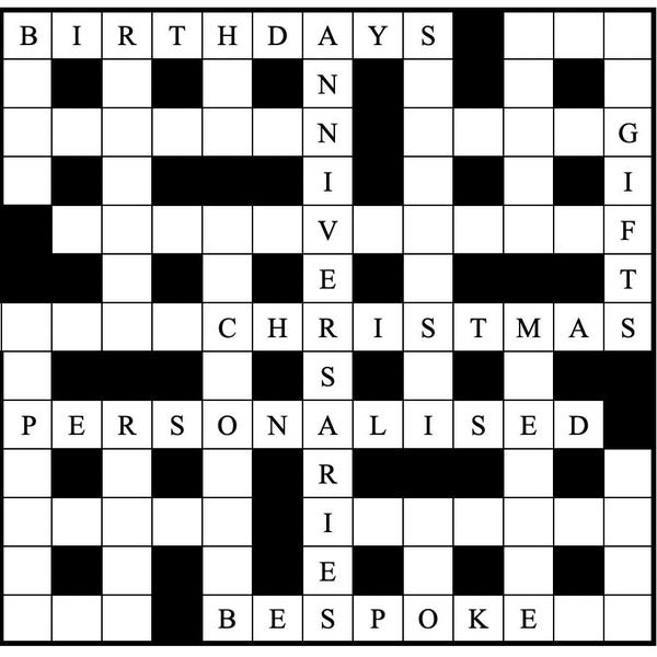 Personalized Crossword Puzzle - Etsy