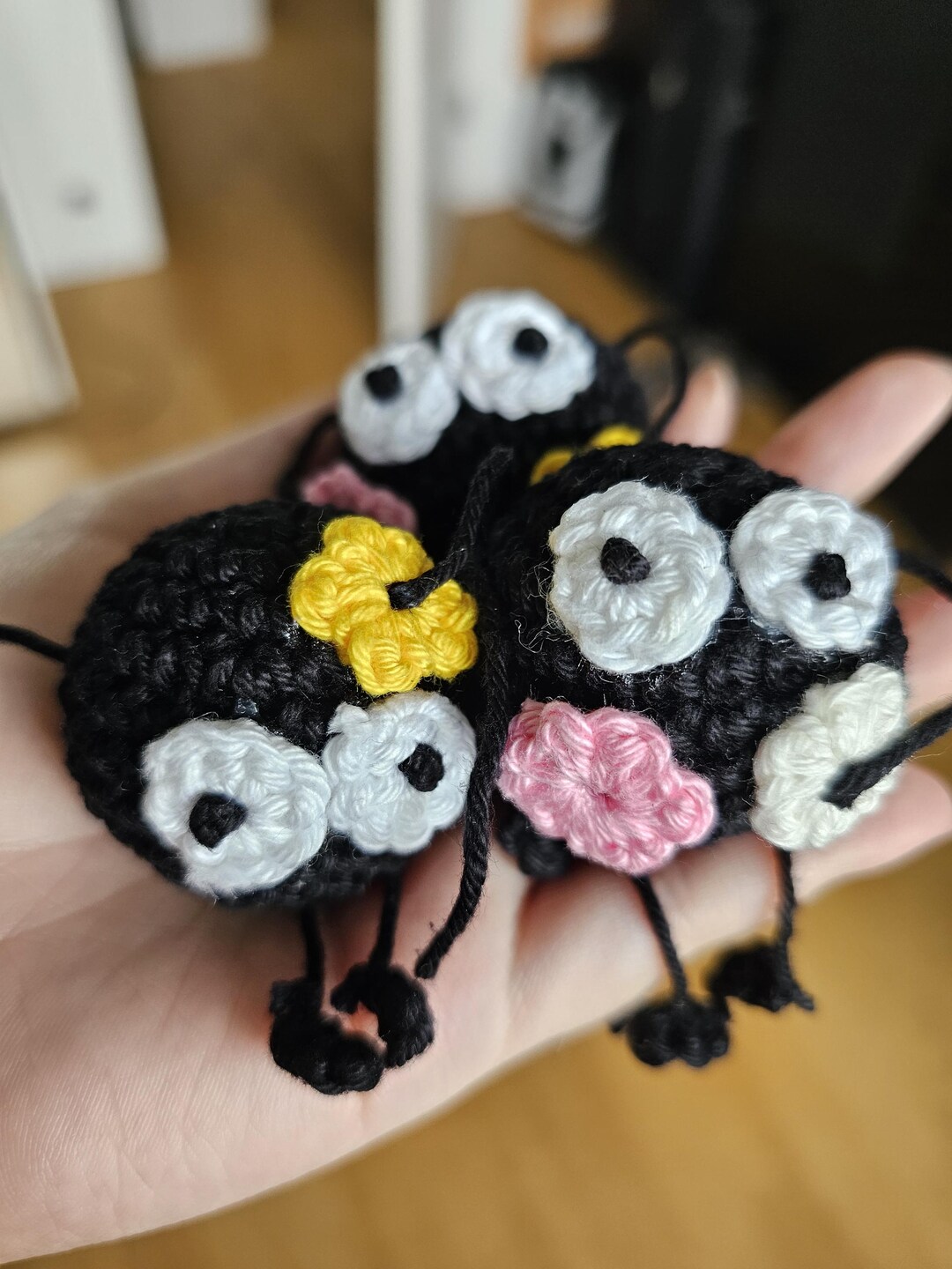Soot Sprites Bundle of 4 Handmade Crochet Amigurumi Susuwatari ...
