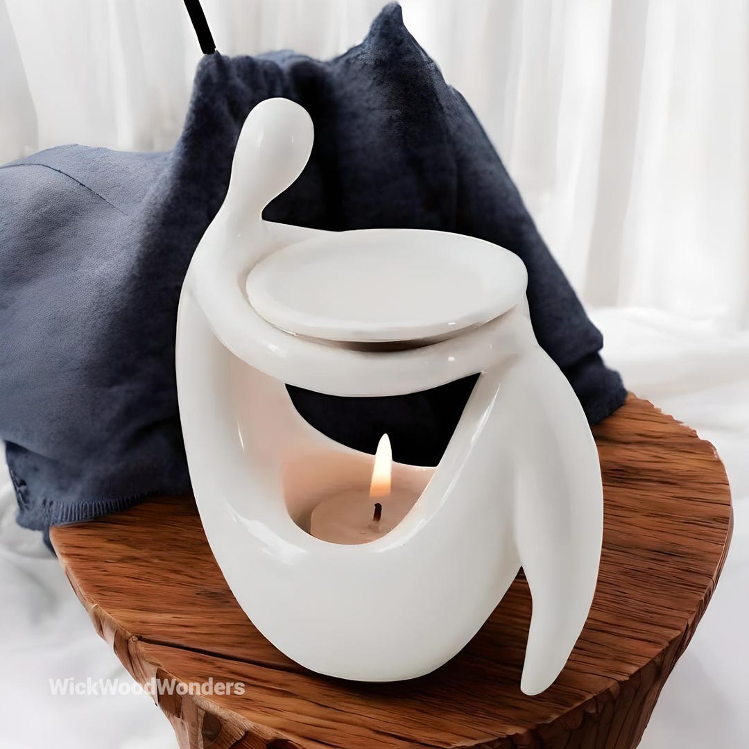 Human Body-shaped Aromatic Oil Burner Ceramic Essential Oil Candle ...