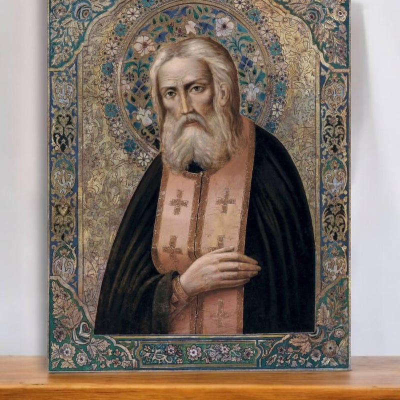 St Seraphim Icon - Etsy