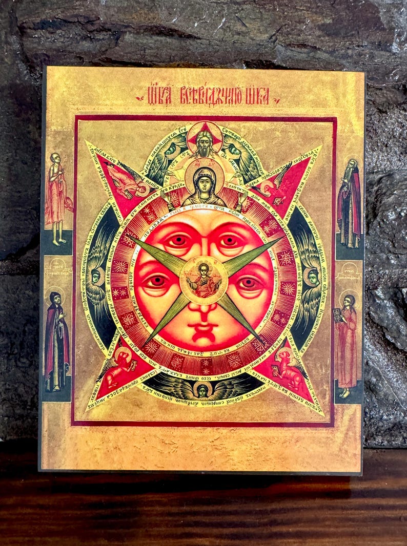 Orthodox Icon “all-seeing Eye of God”- Symbolic Icon Divine Providence ...