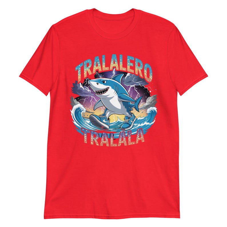 Tralalero Tralala Funny Shark Meme T-shirt | Brain Rot Shirt & Unhinged ...