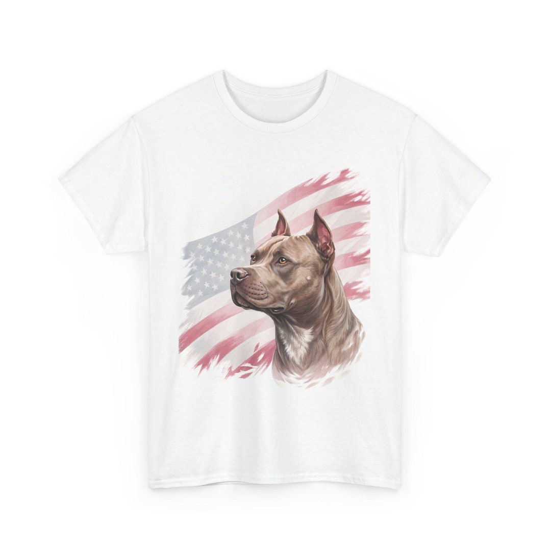 American Flag Pit Bull Shirt, Proud Dog Pitbull Dad Shirt, American Pit ...