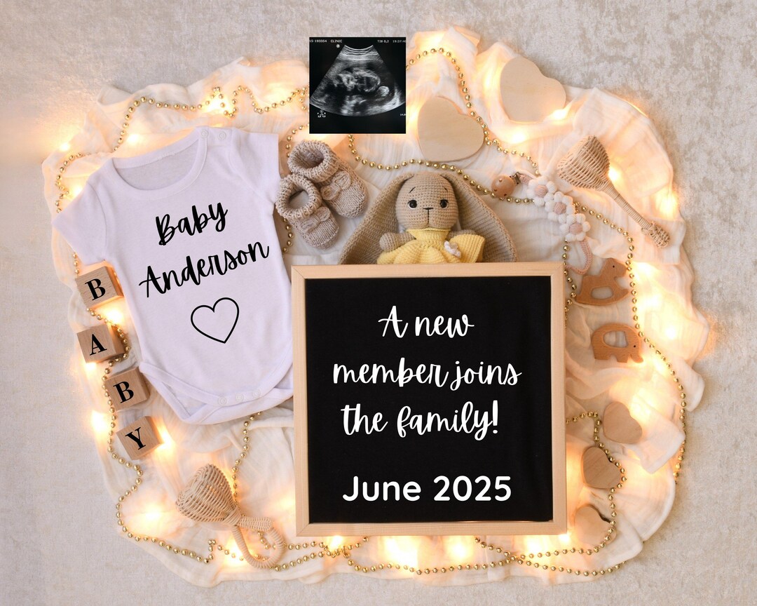 Editable Social Media Baby Announcement, Gender Neutral Canva Template ...