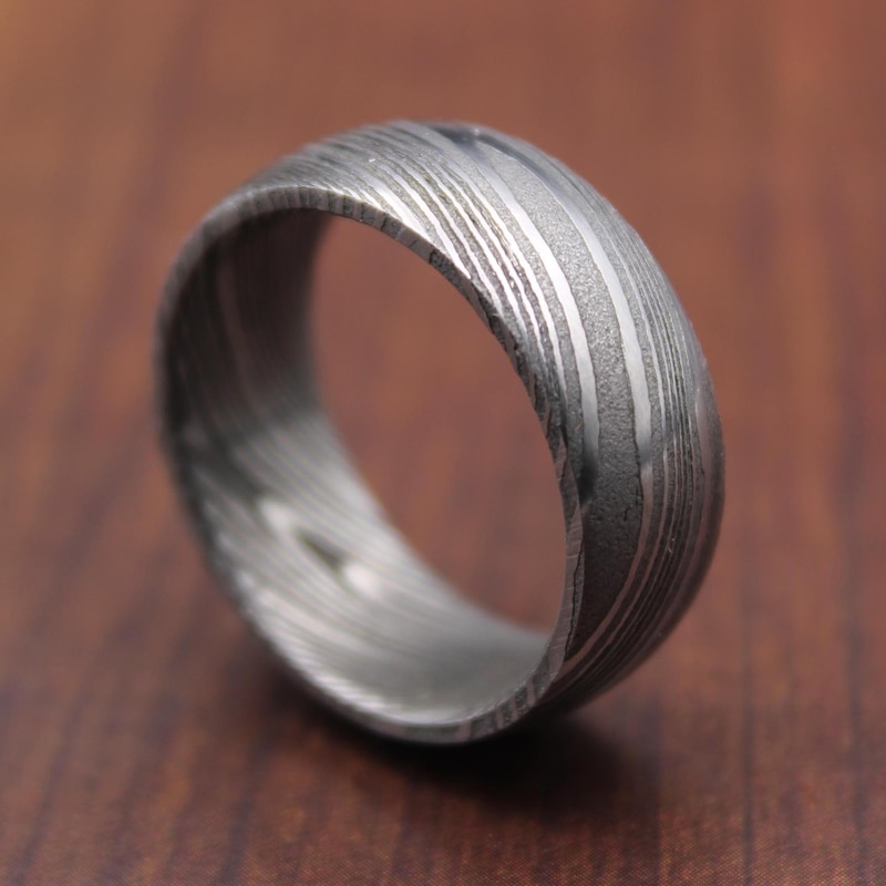 Damascus Steel Ring - Etsy