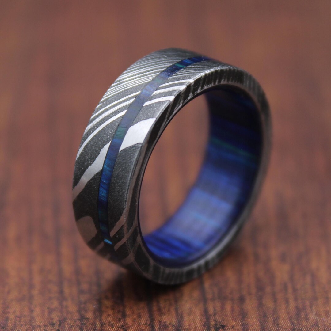 The Cerulean, Gift for Him Unique Wedding Band Men's Wedding Band ...