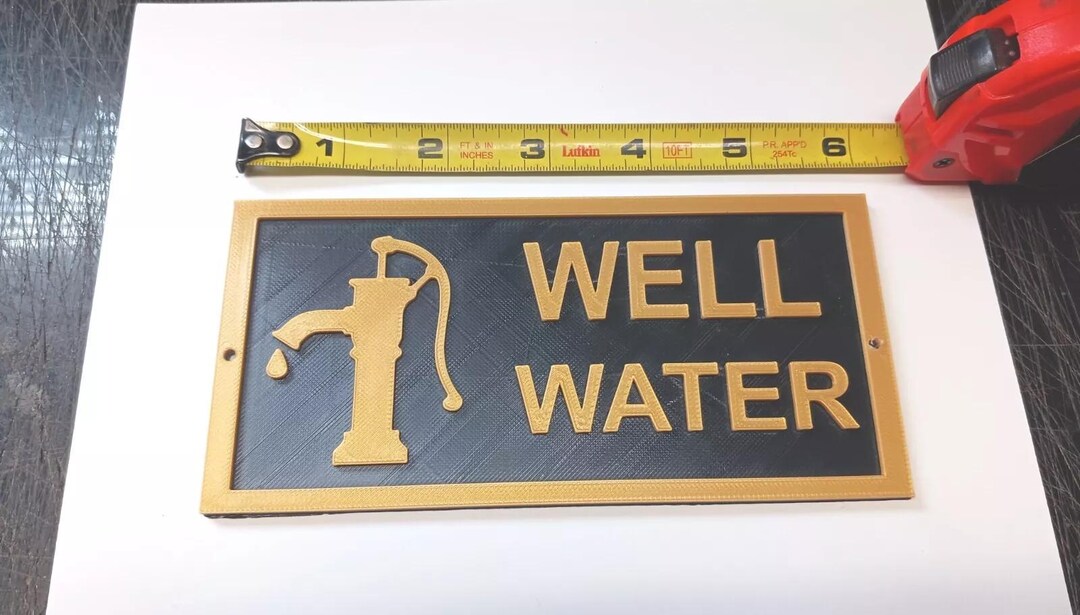 Plastic Well Water Notice Sign Plaque for Private Well Irrigation for ...