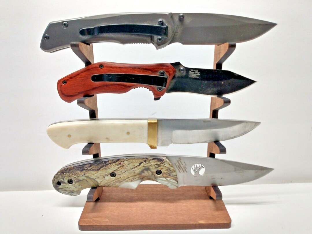 Knife Display Stand for 4 Medium Larger Knives Gift - Etsy