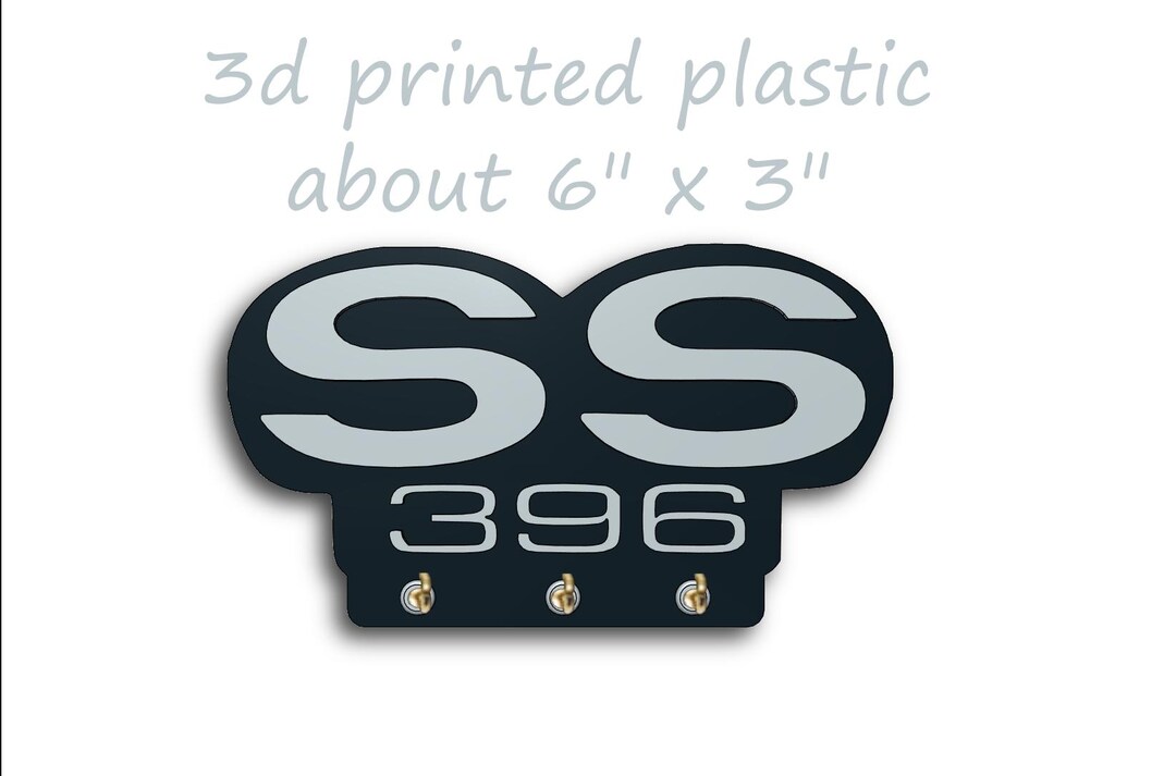 Chevy Chevelle SS 396 Key Rack Holder Organizer Man Cave 6x3" Plastic ...