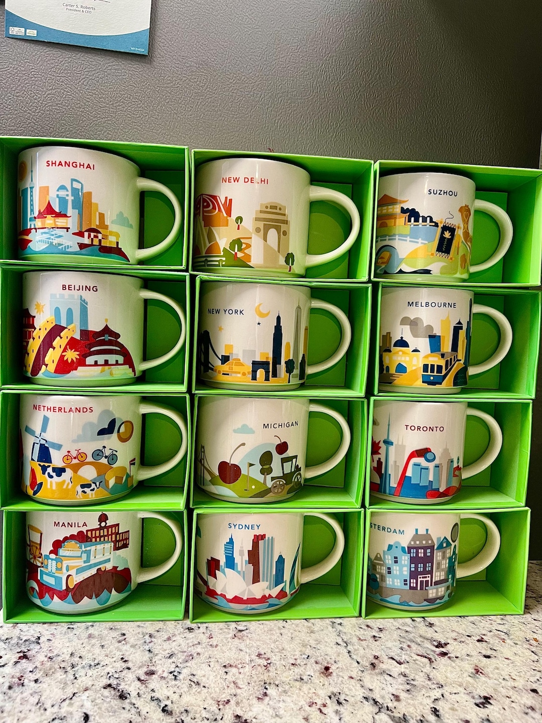 Starbucks “you Are Here” 14 Oz Mugs— Rare Discontinued Collection ...