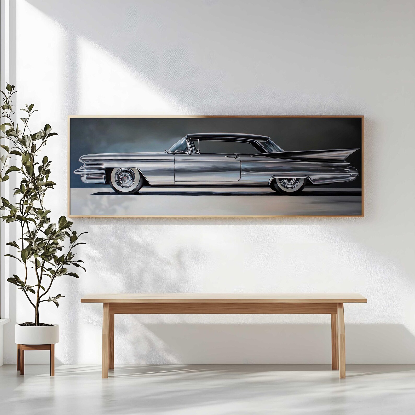 1959 Cadillac Eldorado, Panoramic Canvas Print, Vintage Automotive Wall ...