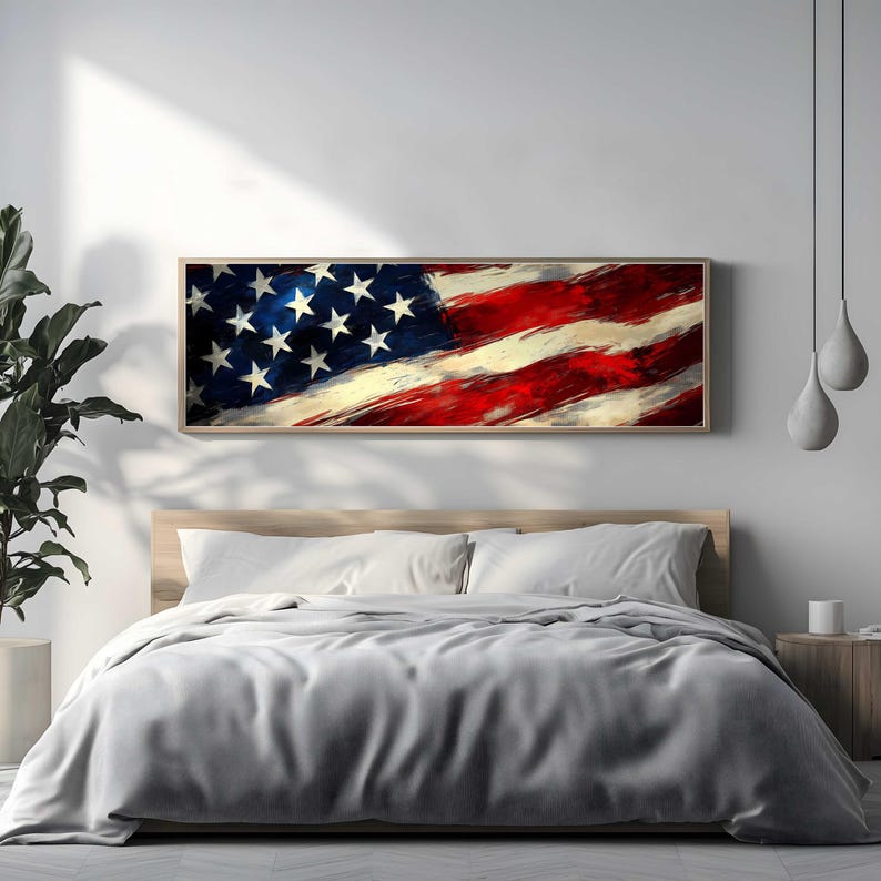 American Flag Wall Art, United States Flag Art, American Flag Painting ...
